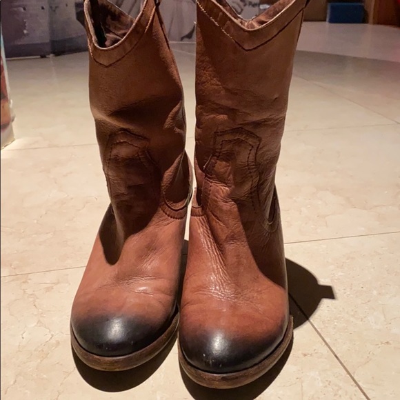 Sam Edelman | Shoes | Sam Edelman Leather Ombr Low Calf Boots 9 2 ...